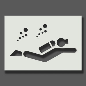 Scuba Diver Stencils Reusable Stencils for Wall Art Home Décor, Art ...