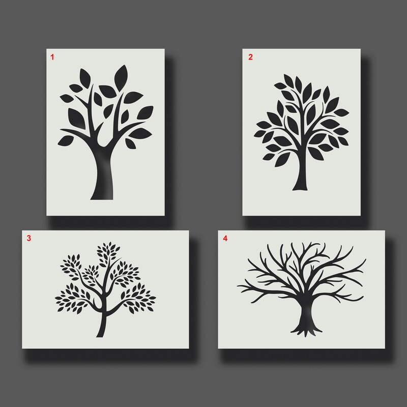 Tree Stencil - Etsy