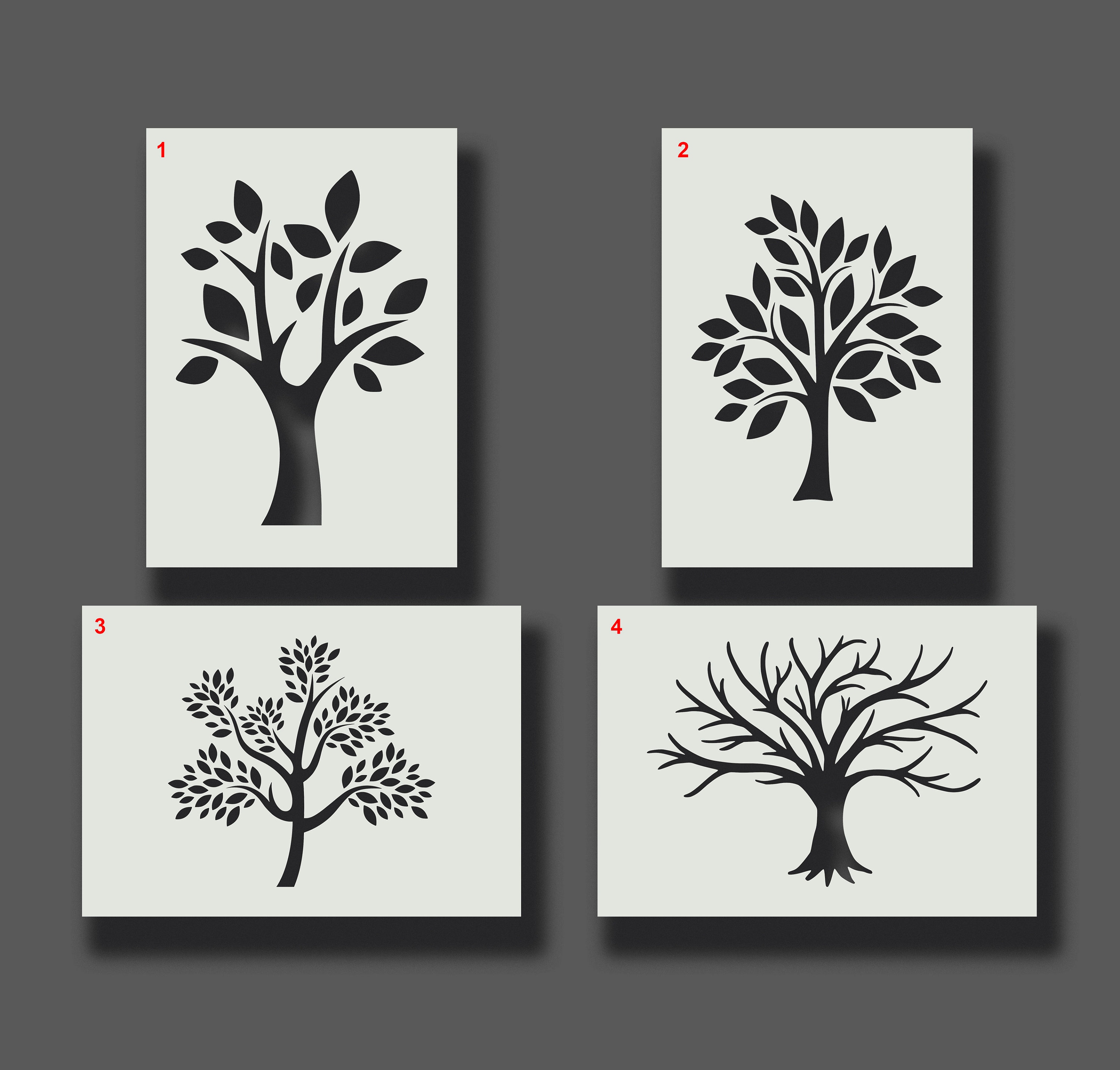 Tree Stencils Reusable Stencils for Wall Art Home Décor - Etsy UK