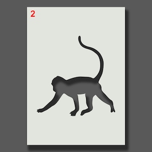 Monkey / Chimp Stencils Reusable Stencils for Wall Art, Home Décor ...