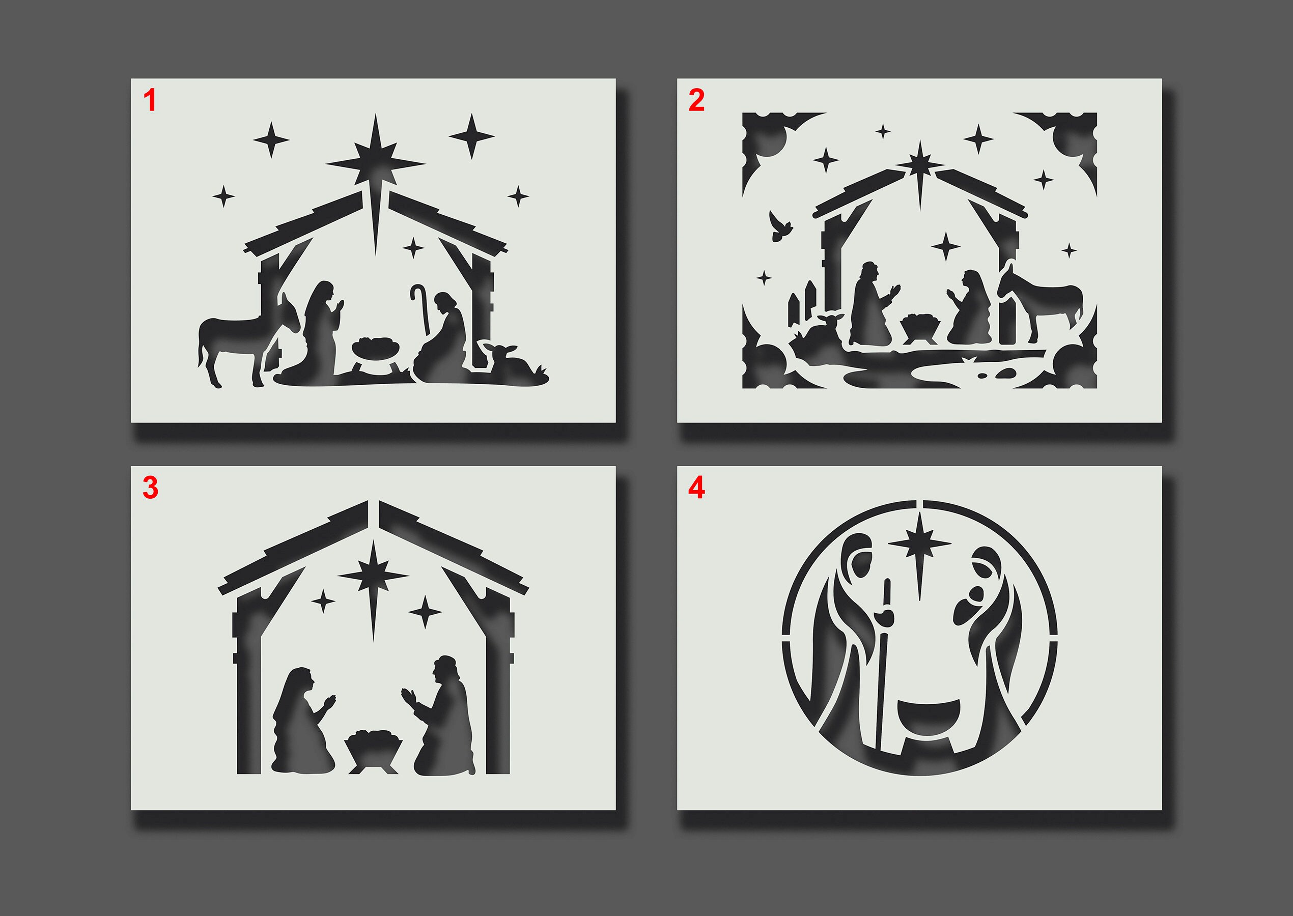 Nativity Scene Stencils Reusable Stencils for Wall Art Home - Etsy UK