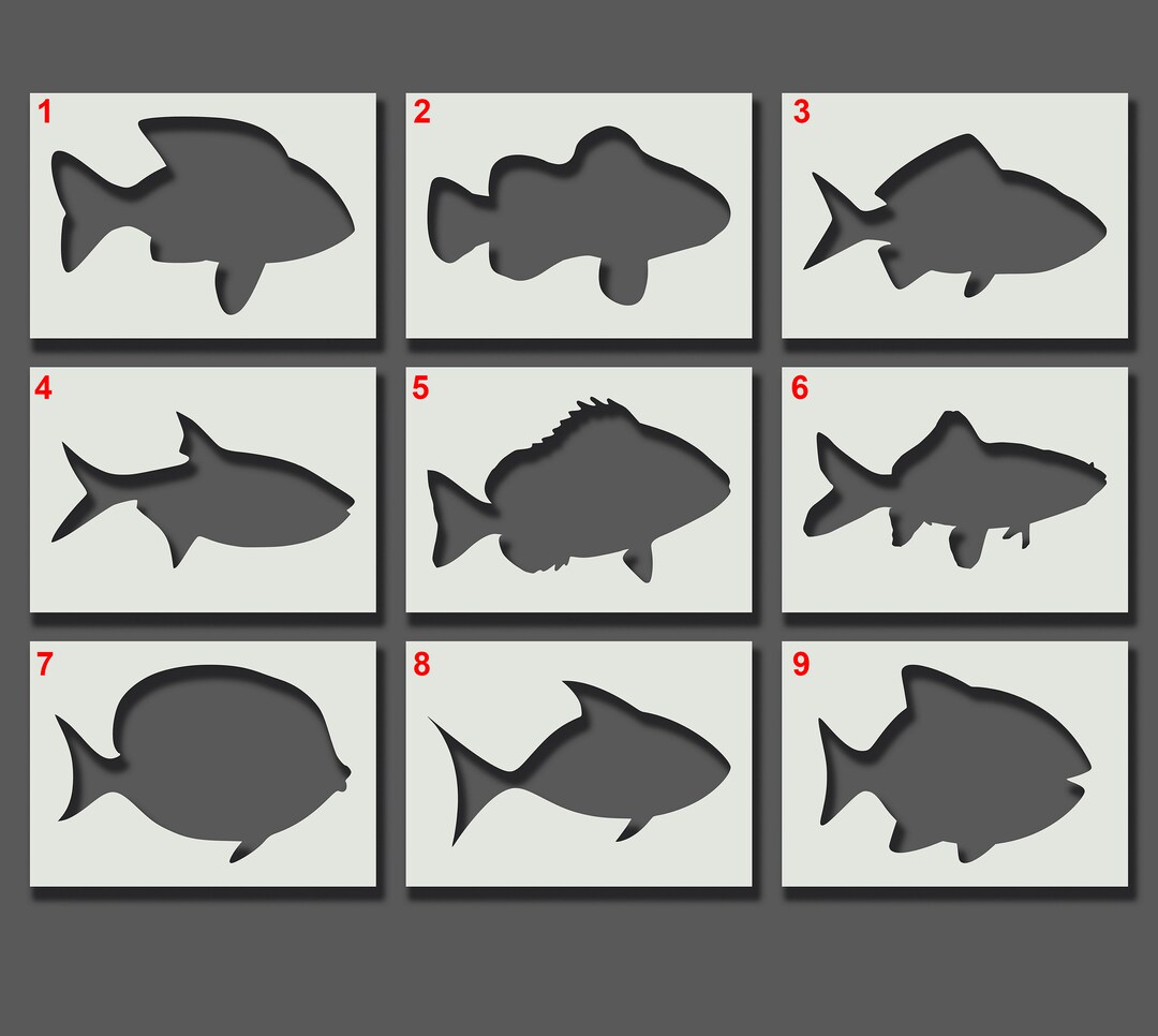 Fish Stencils Reusable Stencils Wall Art Home Décor Painting - Etsy