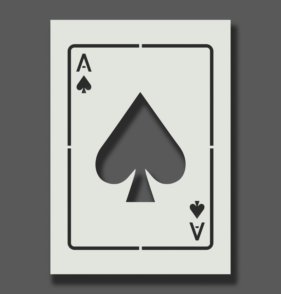 Playing Card Stencils Ace of Spades Hearts Clubs Diamonds - Etsy
