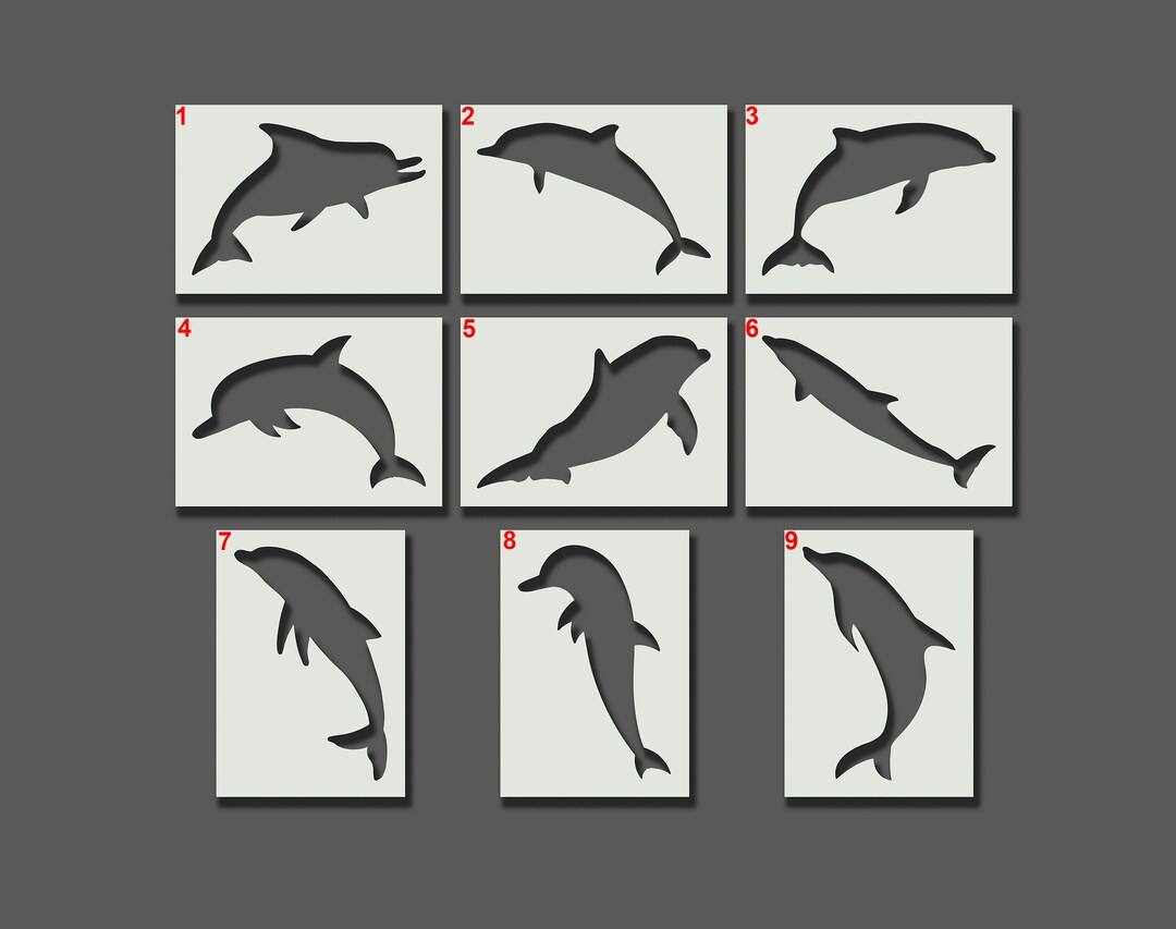 Dolphin Stencils Reusable Stencils for Wall Art, Home Décor, Painting ...
