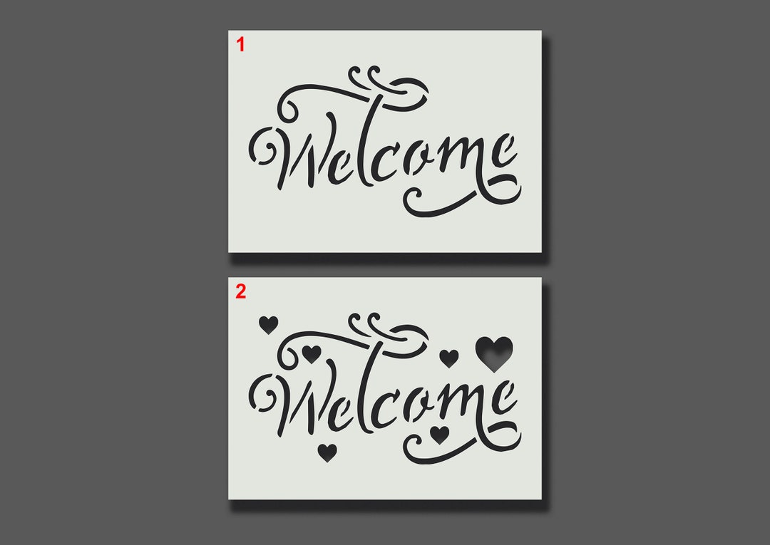 Welcome Sign Stencils Reusable Stencils for Wall Art, Home Décor ...