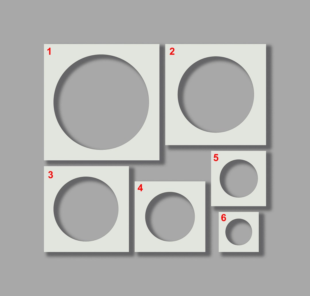 Circle / Round Stencils Set of 6 Reusable Stencils for Wall Art, Home ...