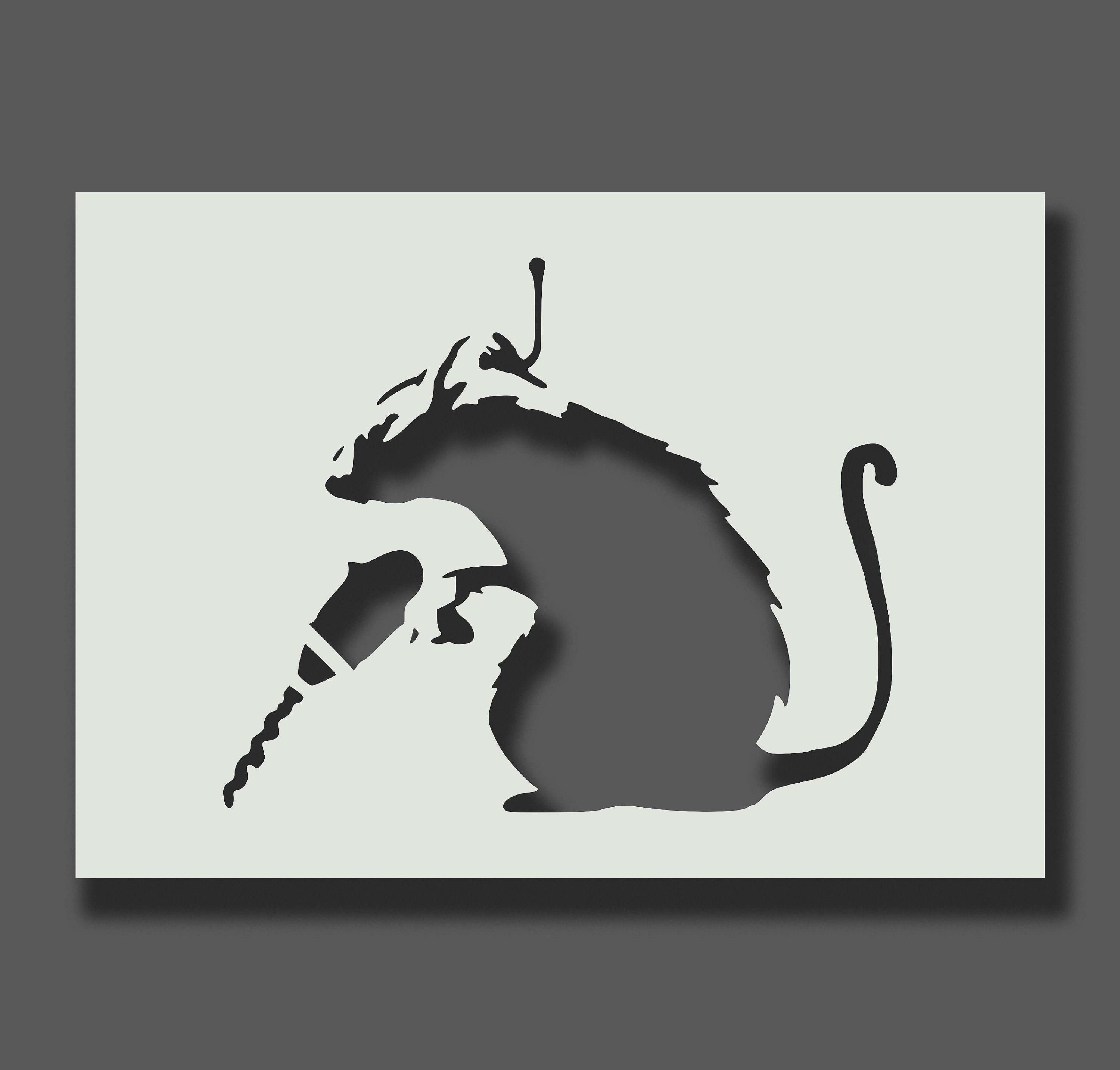 Banksy Rat Stencils Part 3 Reusable Stencils for Wall Art - Etsy 日本