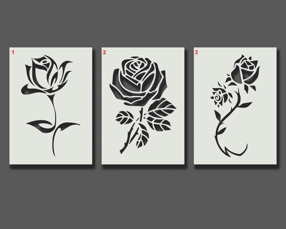 Rose Stencils Reusable Stencils for Wall Art Home Décor | Etsy