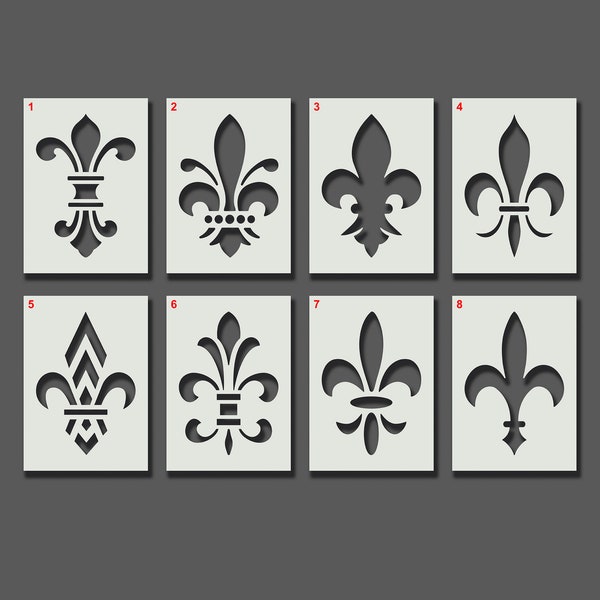 Fleur De Lis Stencils - Etsy