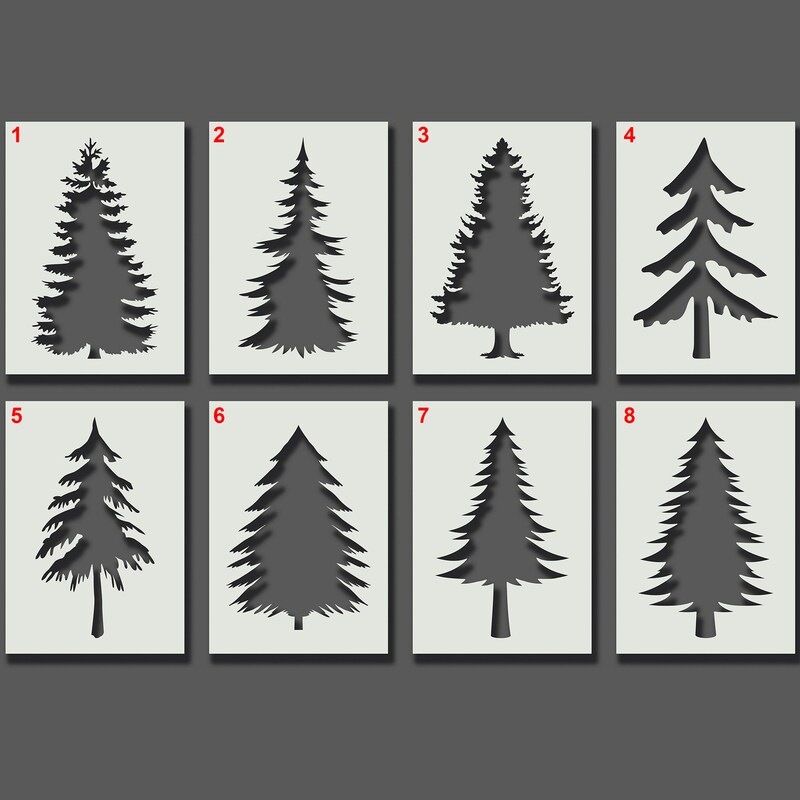 Tree Stencil - Etsy