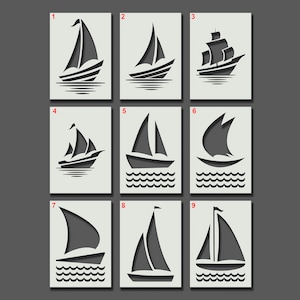 Sail Boat Stencils Reusable Stencils for Wall Art, Home Décor, Painting ...