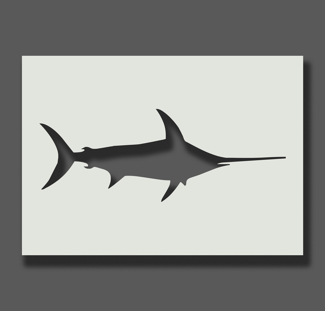Shark / Swordfish Stencils Reusable Stencils Wall Art Home - Etsy