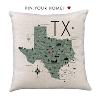 Reversible 18" Iconic Austin, Texas Throw Pillow - Etsy