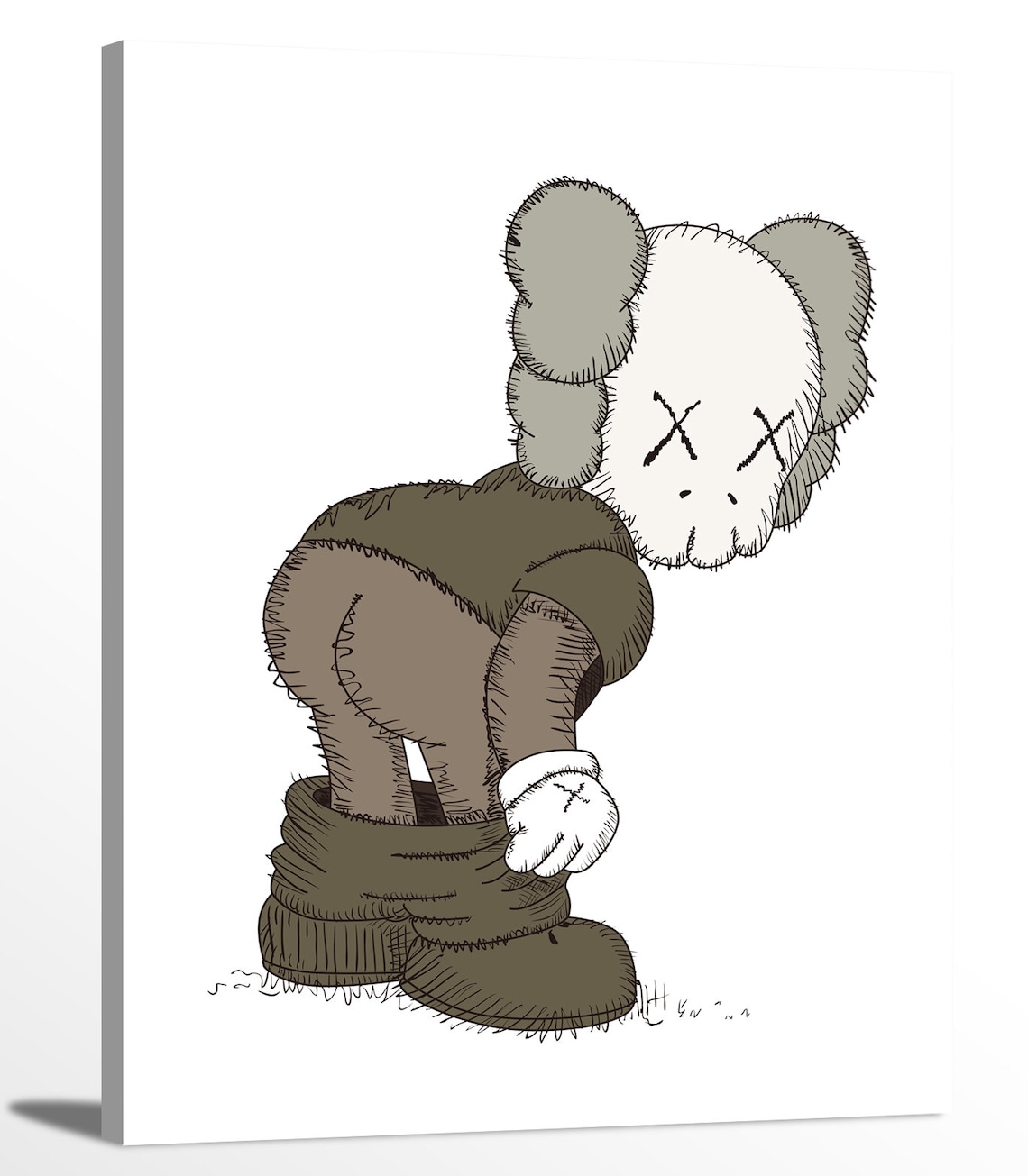 Kaws Mickey Mouse Companion Poses Cartoon Artwork Gallery | Etsy