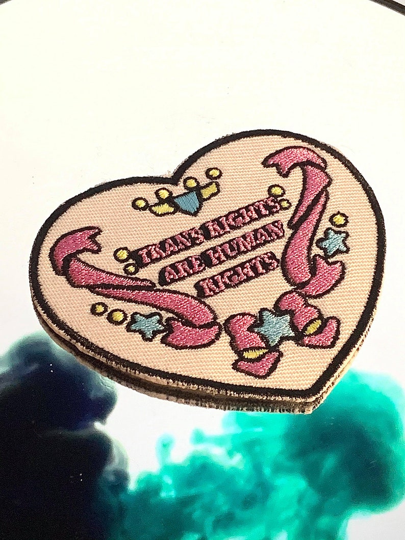 Trans Rights Are Human Rights Embroidered Iron-On Patch | Etsy