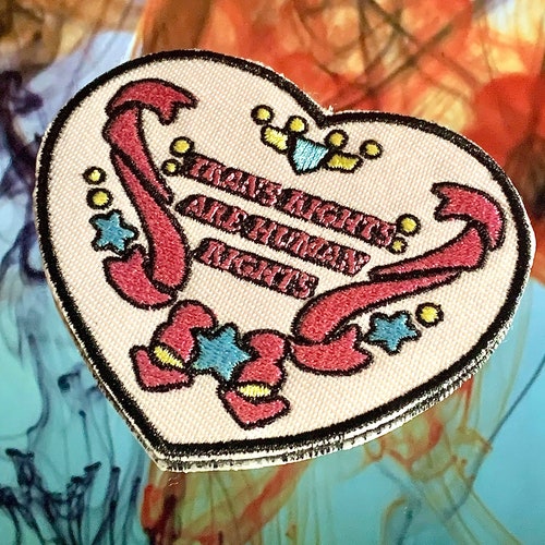 Trans Rights Are Human Rights Embroidered Iron-on Patch - Etsy
