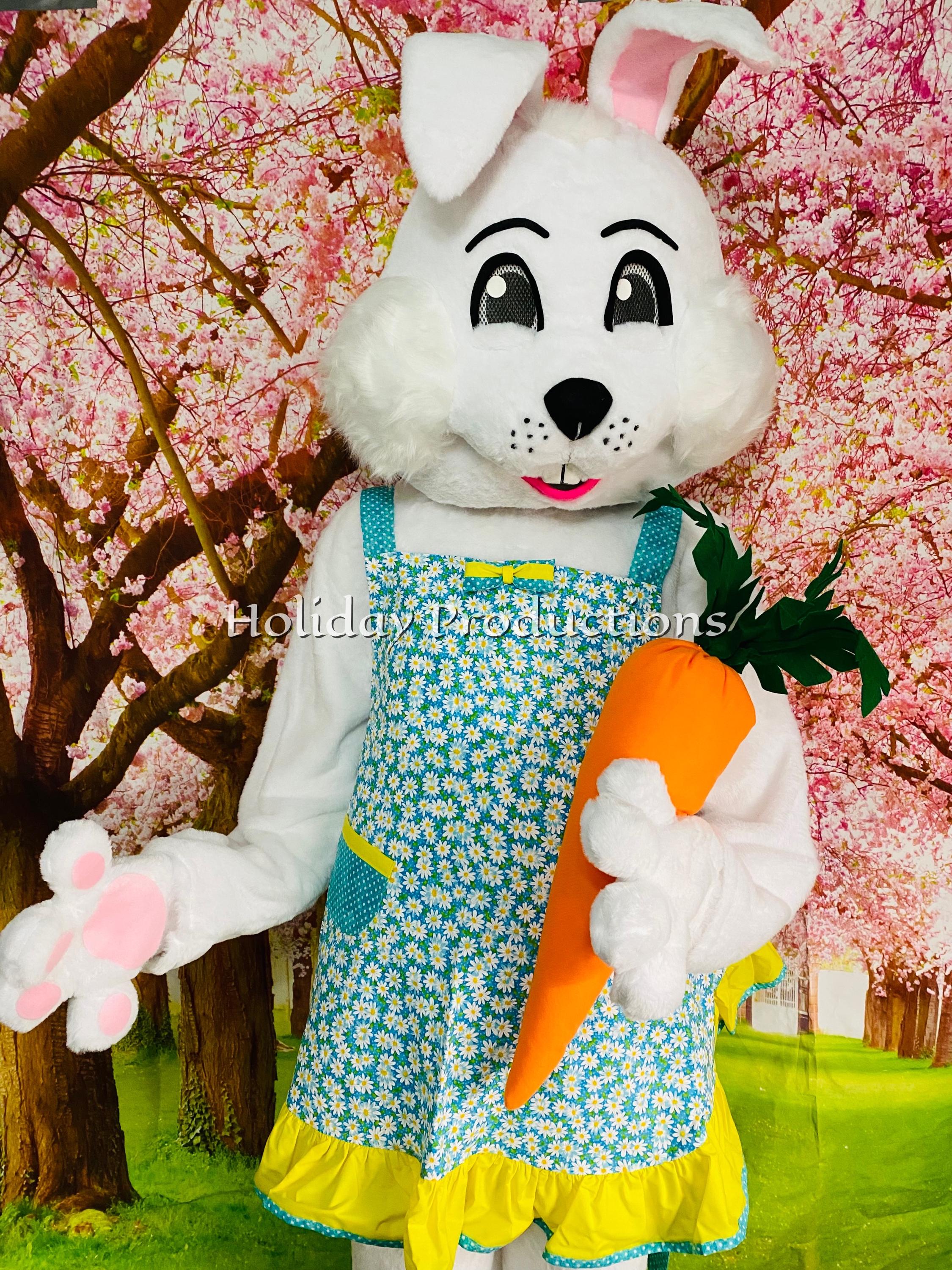 Deluxe Professional Mall Quality Mrs Easter Bunny Rabbit Mascot Costume ...