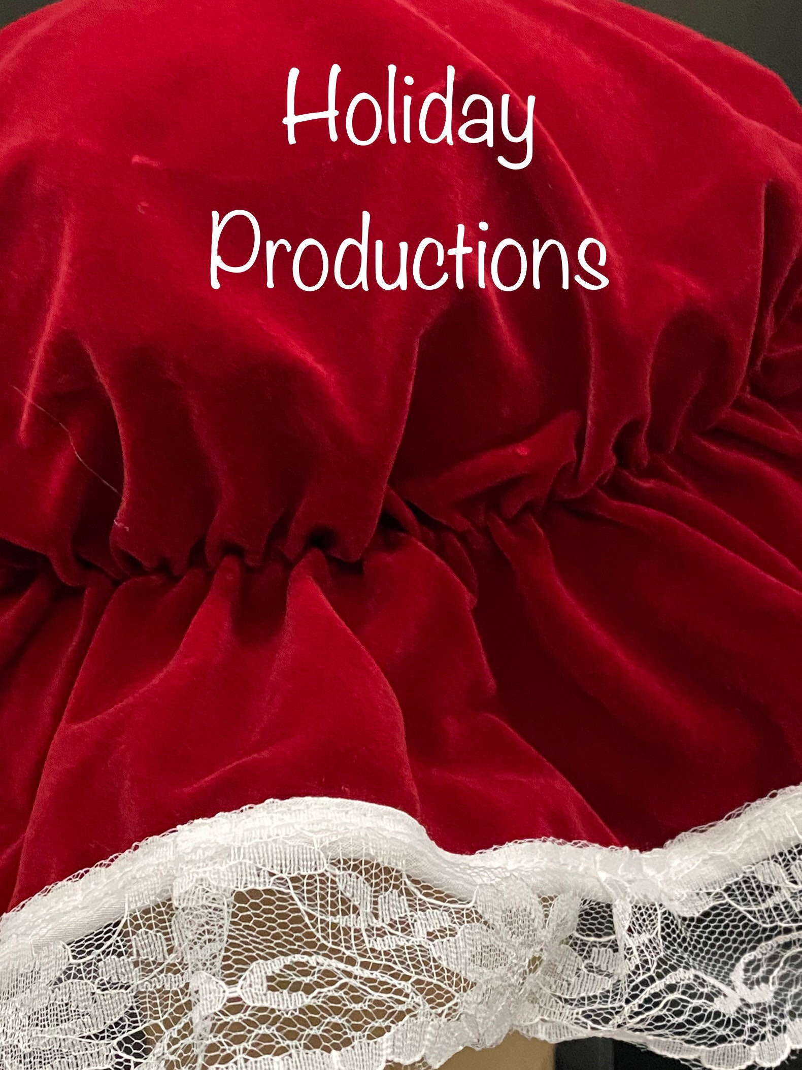 Deluxe Regal Burgundy Velvet Mrs Claus Costume Hat Lace Trim New ...