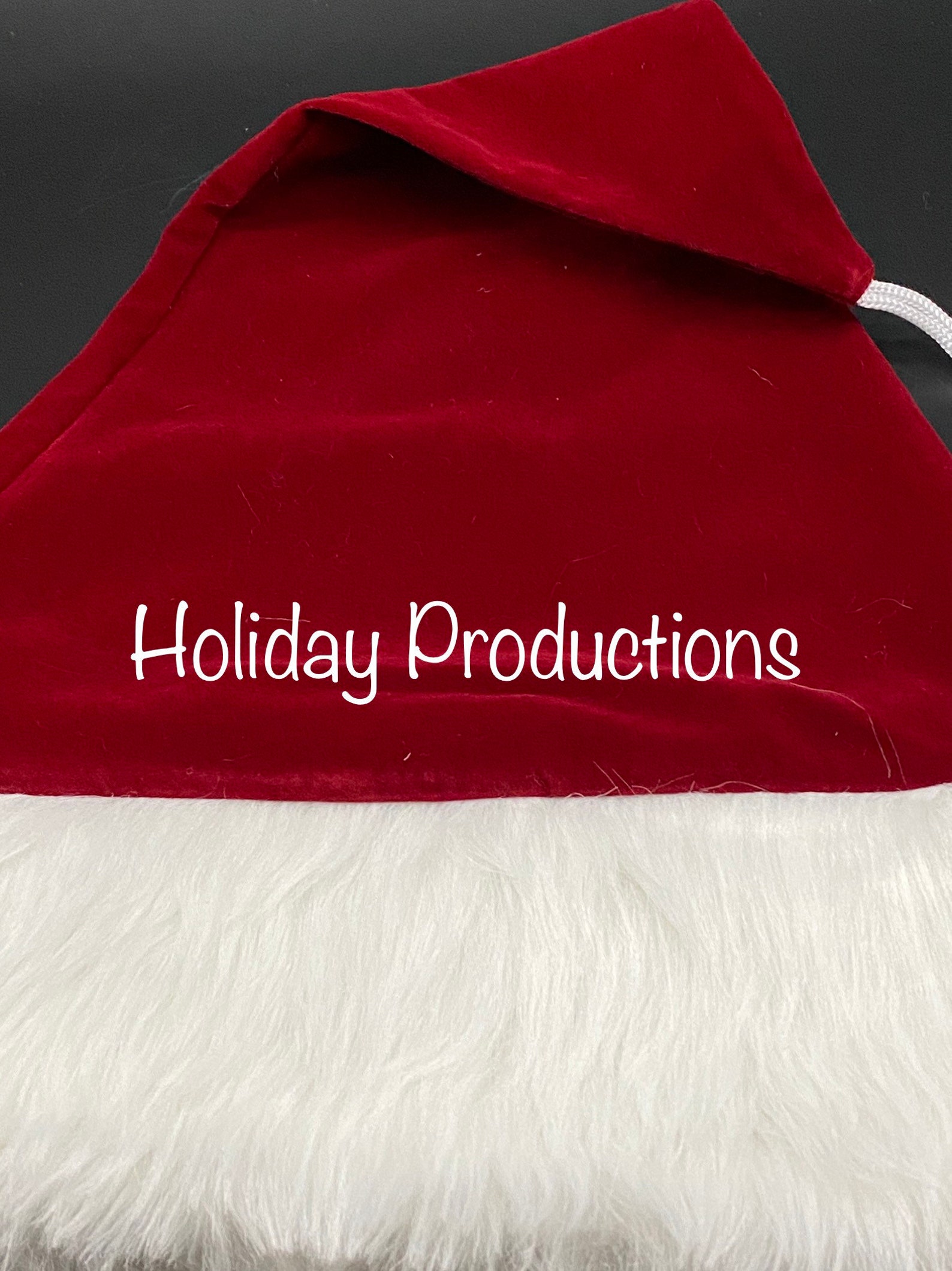 XL Santa Hat Burgundy Polyester Rich Velvet W/ Long White Faux Fur Cuff ...