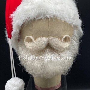 Deluxe 100% Human Hair Hand Tied Santa Claus Beard & Mustache Set ...