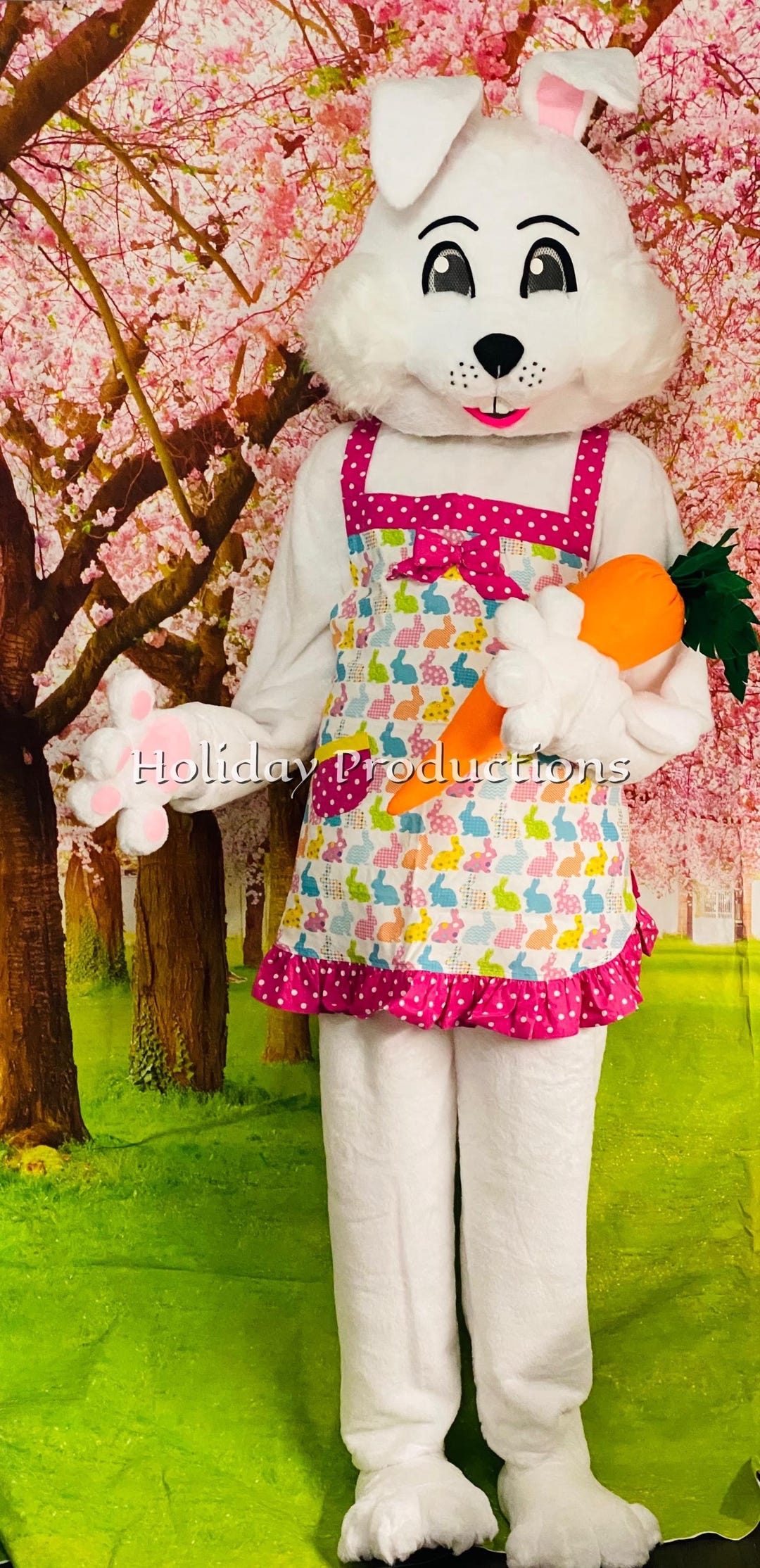 Deluxe Professional Mall Quality Mrs Easter Bunny Rabbit Mascot Costume ...