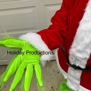 Deluxe XXXL Green Christmas Grouch Complete Mascot Costume Christmas ...