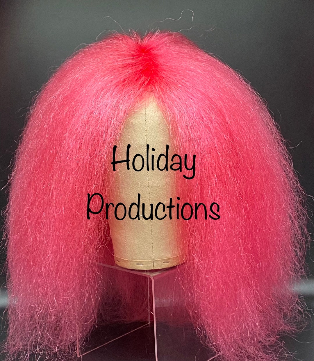 Deluxe Extra Full 100% Yak Silly Boy Circus Clown Wig Performance Theater Character Cotton Candy ...