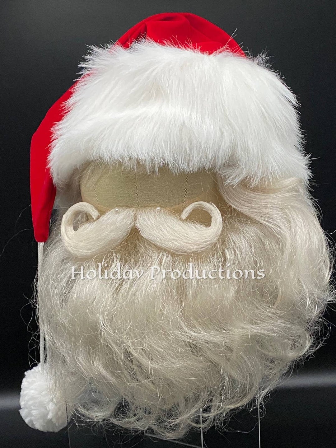 Deluxe Professional Yak Hair Santa Claus Wig Beard Mustache Set Hand ...