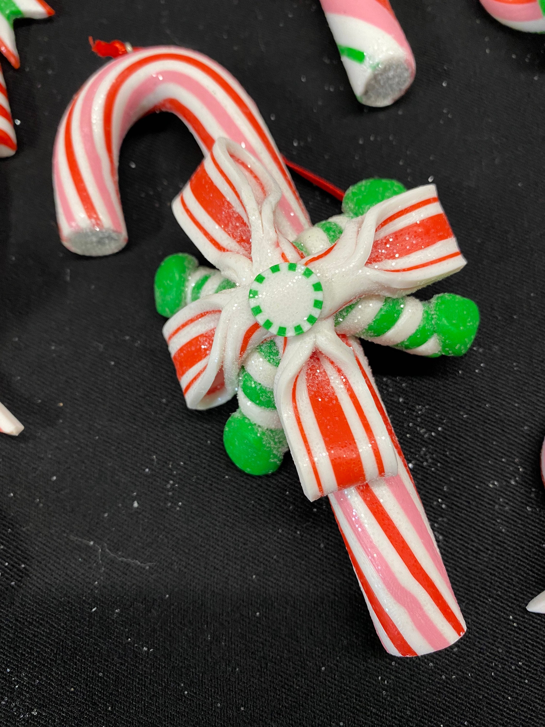 Set of 6 Candyland Candycane Christmas Tree Ornaments Sugar | Etsy