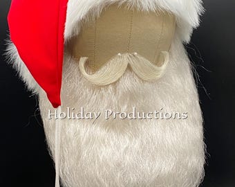 Deluxe Professional Santa Claus Ventilated Synthetic Beard & Mustache ...