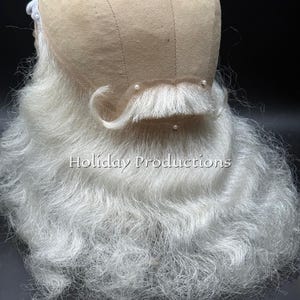 Deluxe Professional Santa Claus Ventilated Synthetic Beard & Mustache ...