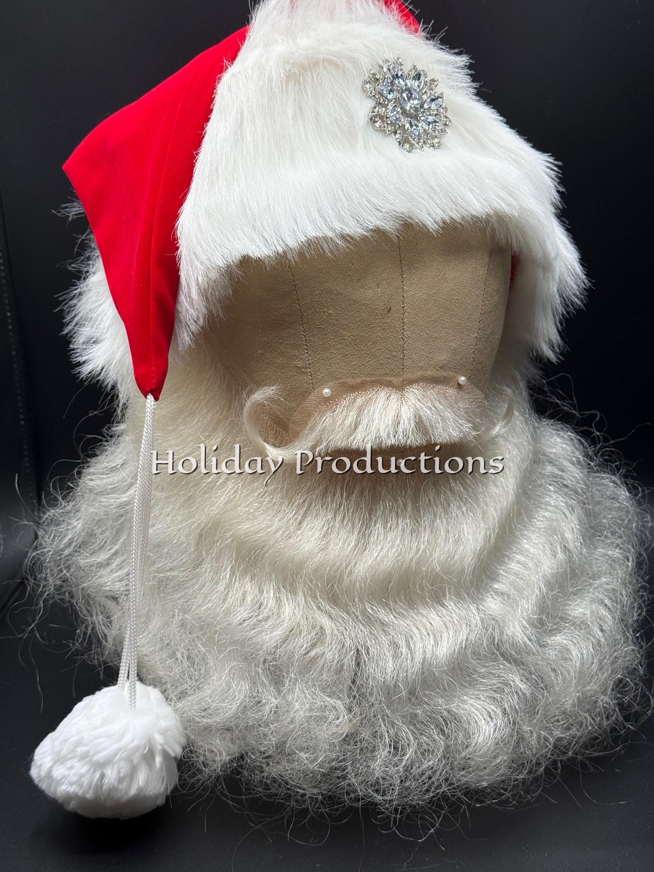 Deluxe Professional Santa Claus Ventilated Synthetic Beard & Mustache ...