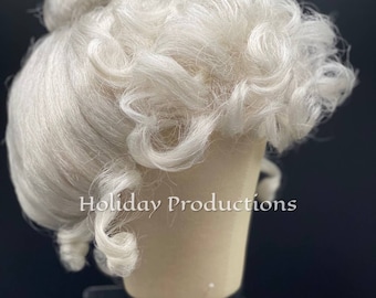 Deluxe Professional Mrs Santa Claus Wig Costume Theater Colonial ...