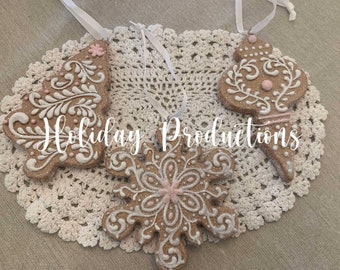 Set of 4 Gingerbread Men Ornaments - Etsy