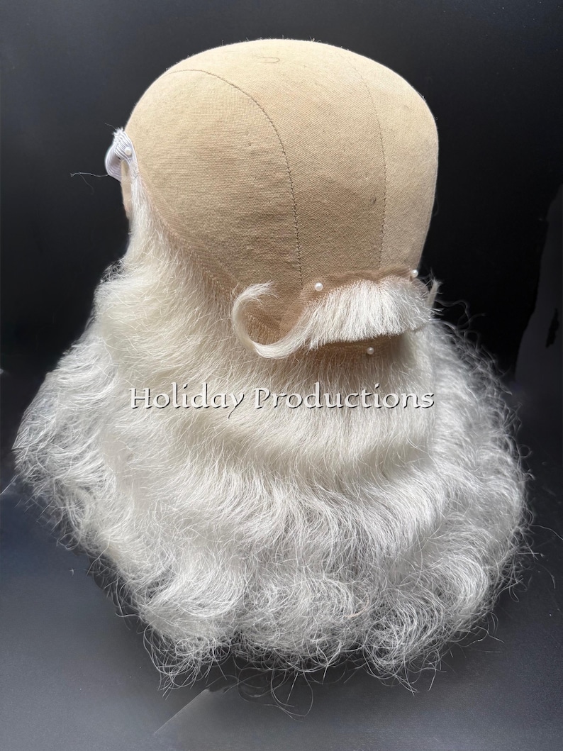 Deluxe Professional Santa Claus Ventilated Synthetic Beard & Mustache ...