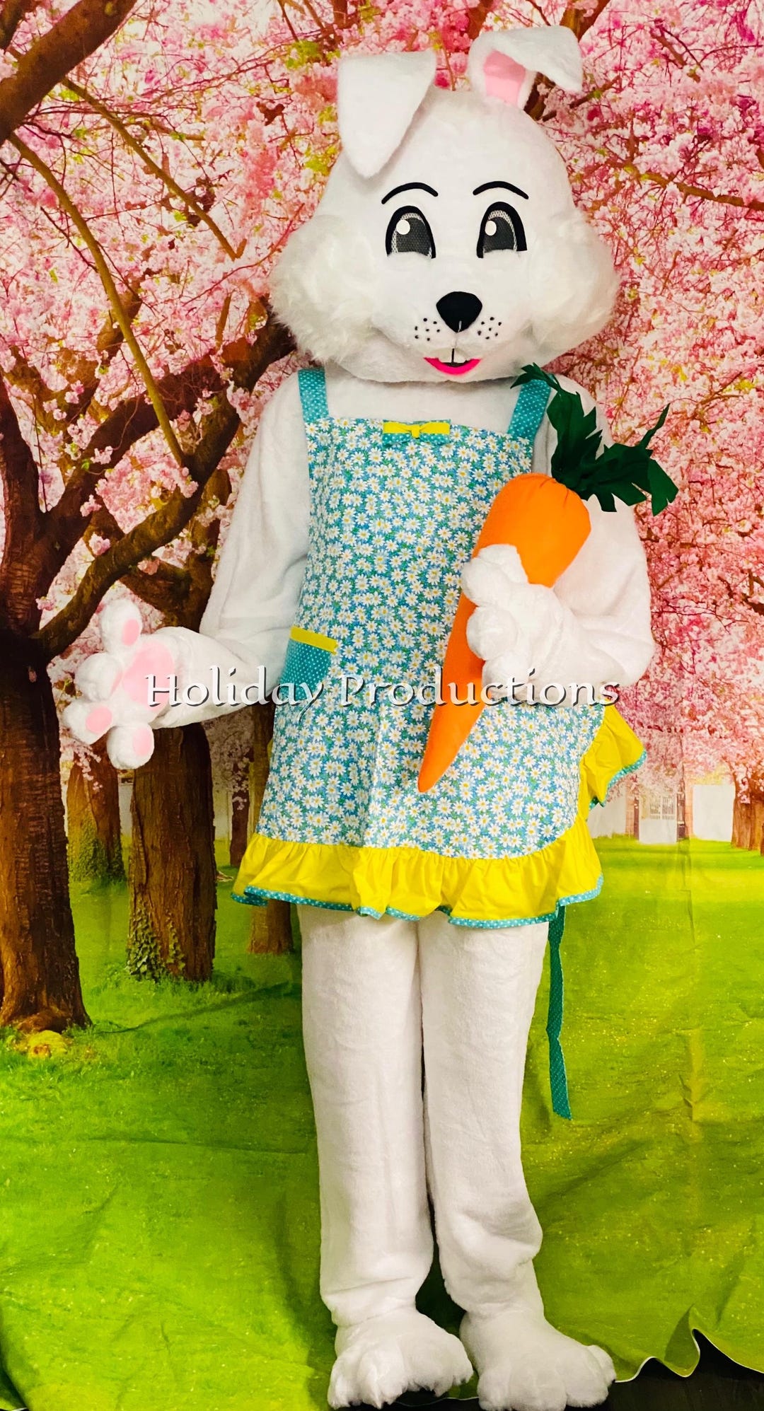 Deluxe Professional Mall Quality Mrs Easter Bunny Rabbit Mascot Costume ...