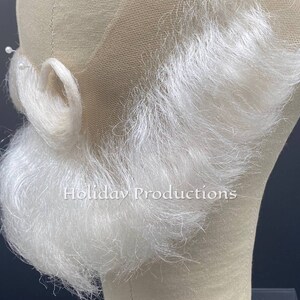 Deluxe 100% Human Hair Hand Tied Santa Claus Beard & Mustache Set ...