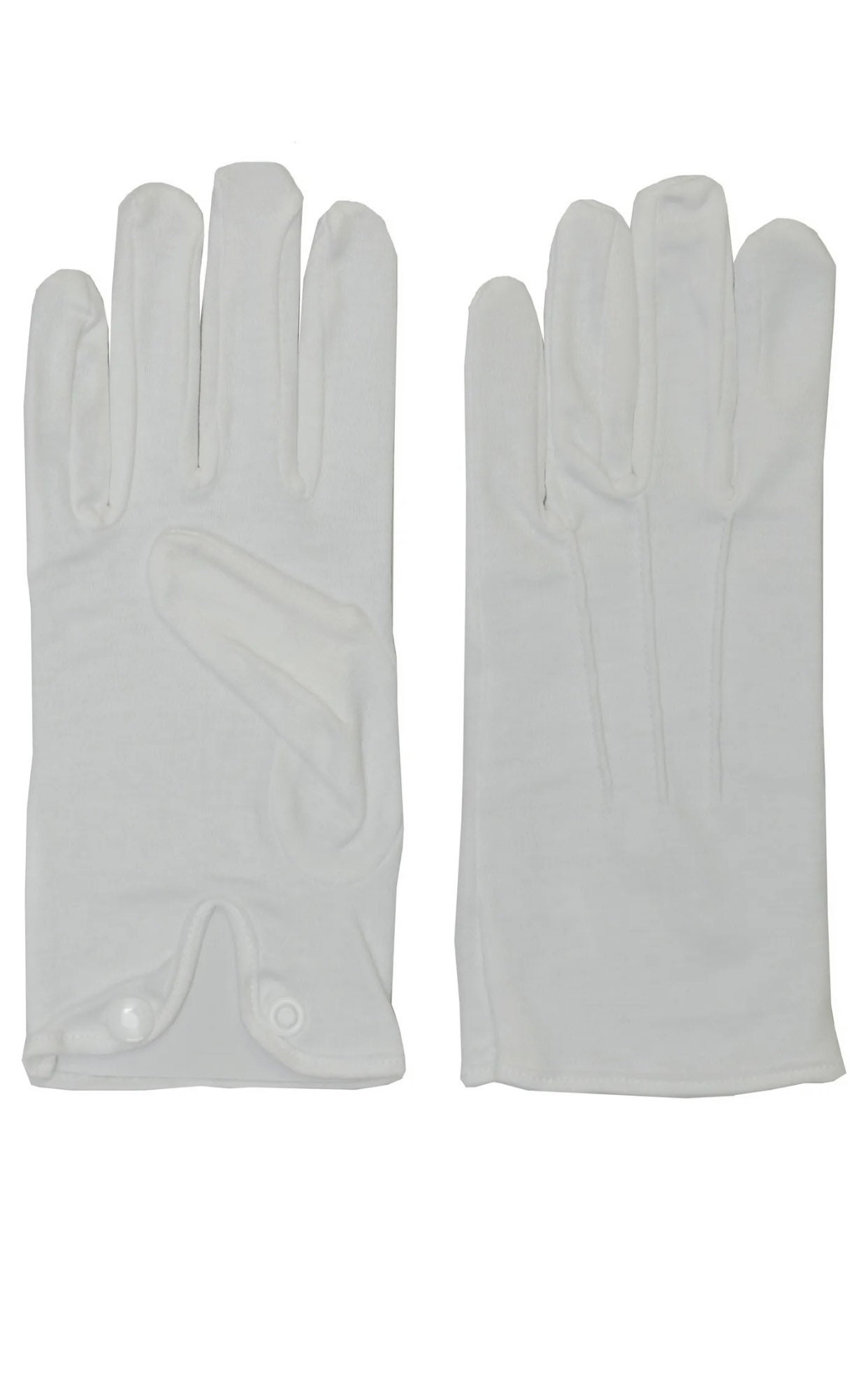 Large Santa Claus White Professional Cotton Gloves W/snap - Etsy