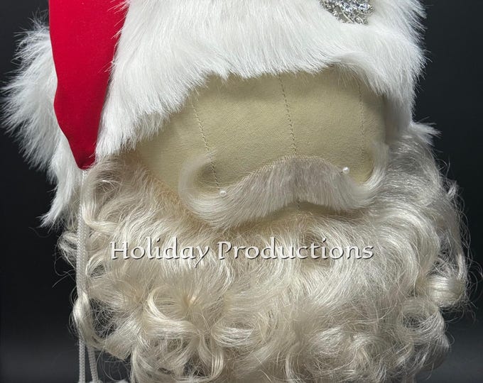Deluxe Professional Santa Claus Ventilated Synthetic Beard & Mustache ...
