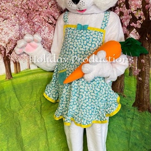 Deluxe Professional Mall Quality Mrs Easter Bunny Rabbit Mascot Costume ...