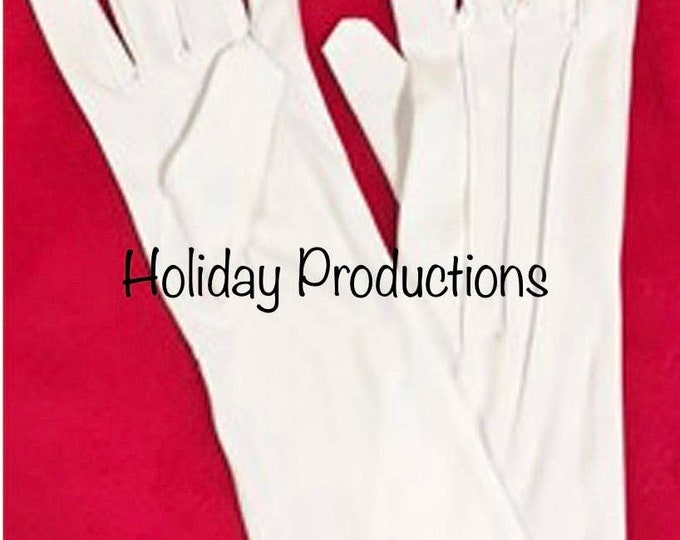 12” Long Nylon Santa Claus Costume Gloves Parades Photos Military ...