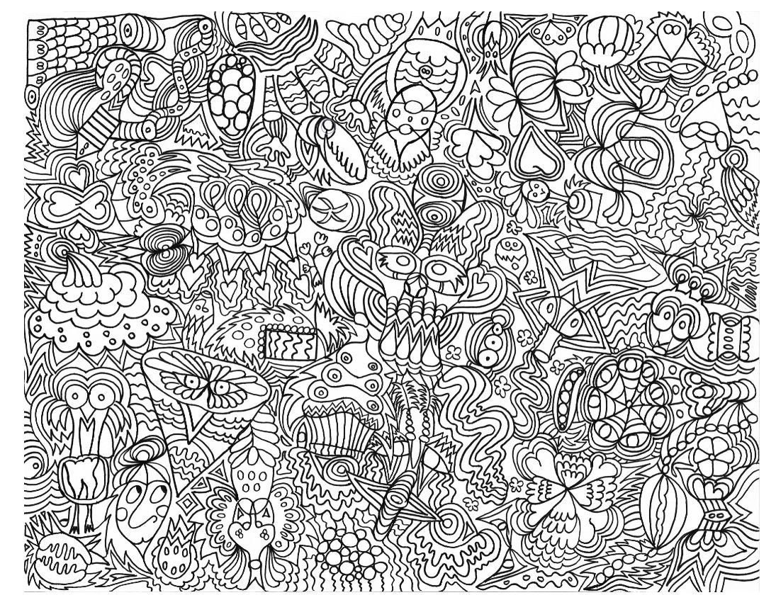 Abstract Coloring, Doodle Art, Instant Download - Etsy