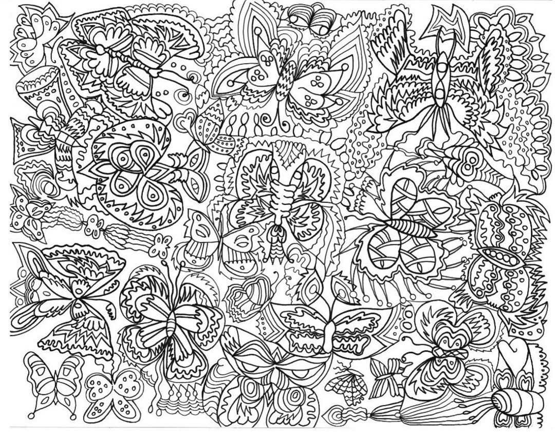 Abstract Coloring, Doodle Art, Instant Download - Etsy UK