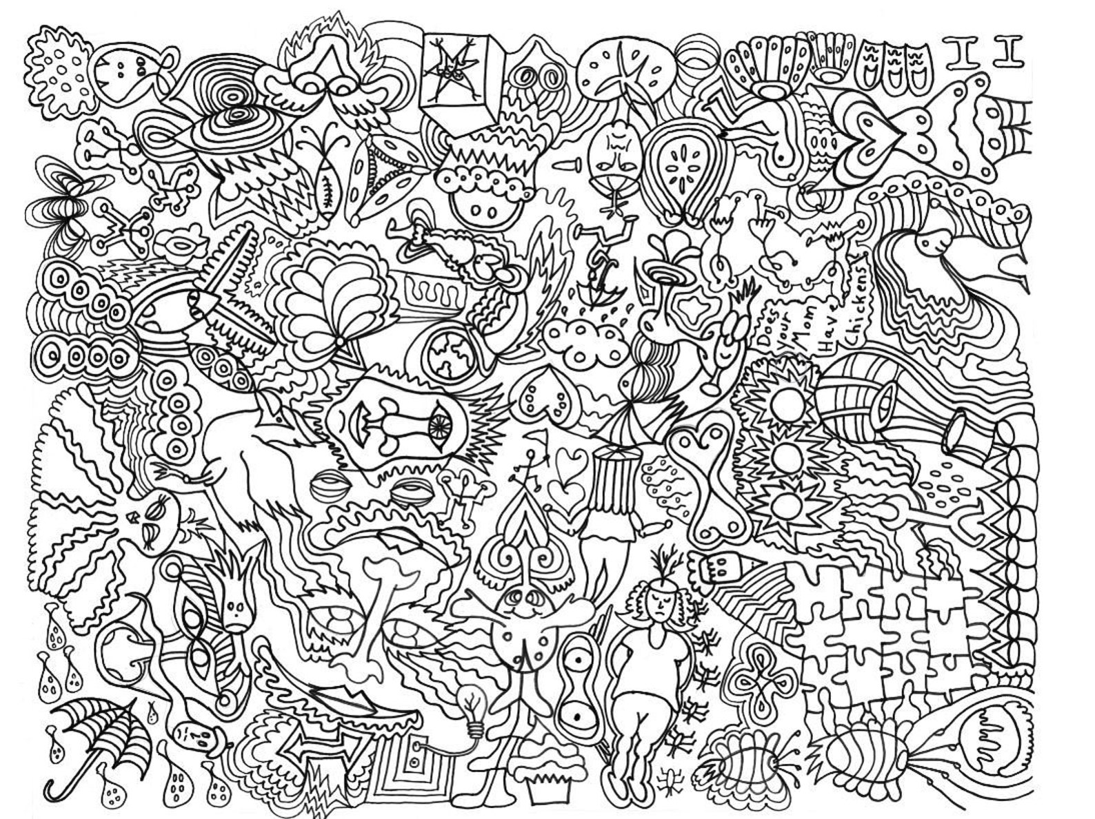 Abstract Coloring, Doodle Art, Instant Download - Etsy