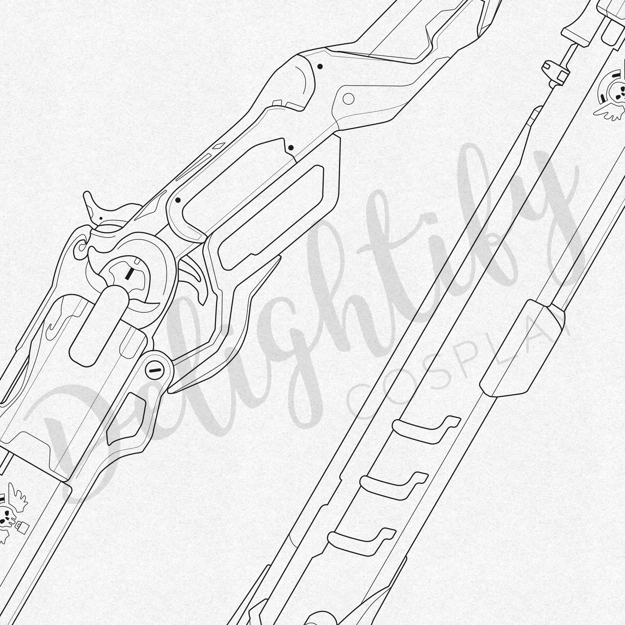 Ashe Viper Rifle Blueprint Prop [overwatch] - Etsy