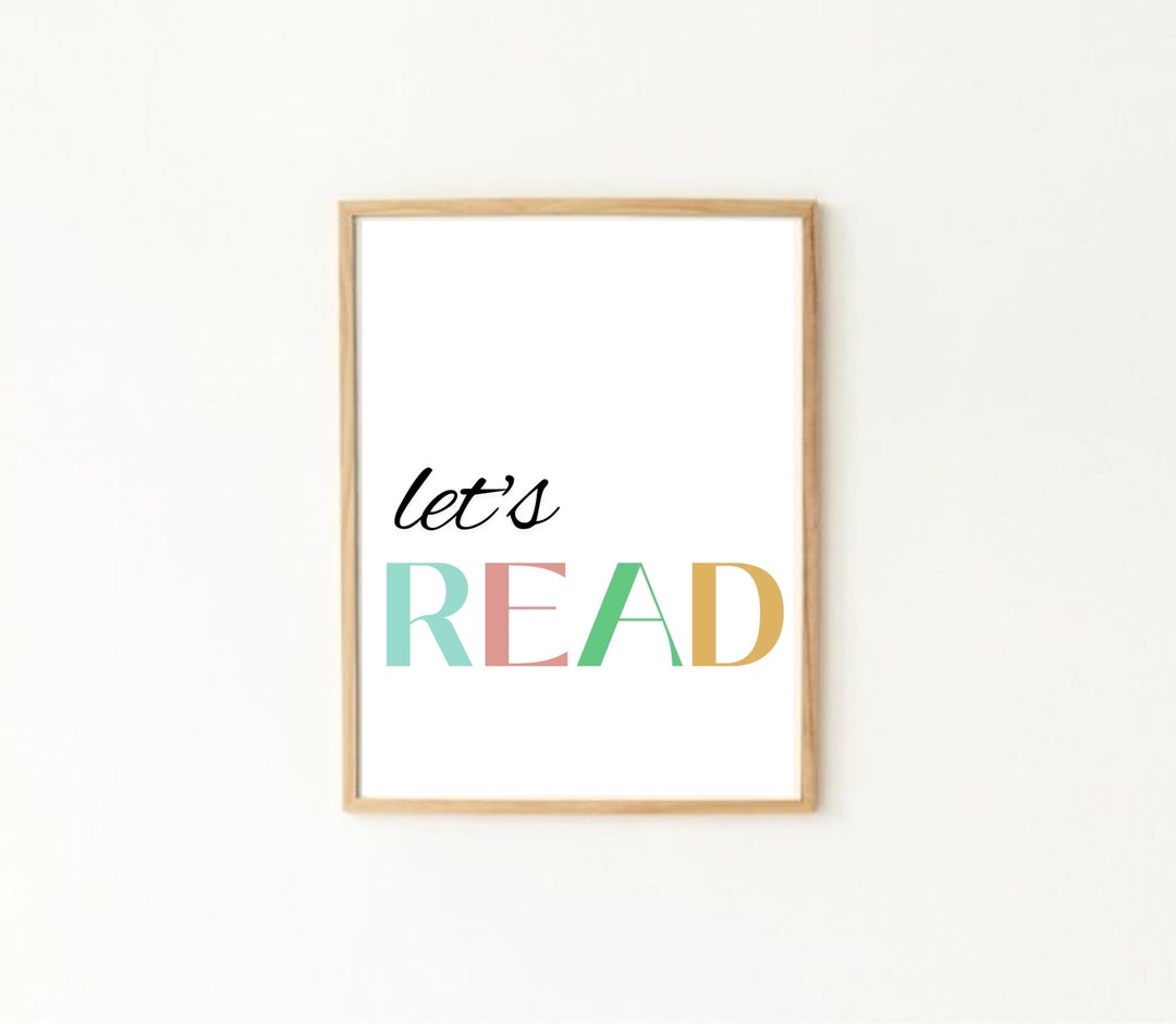 Playroom Wall Art, Playroom Posters, Playroom Decor, Neutral, Lets Read ...