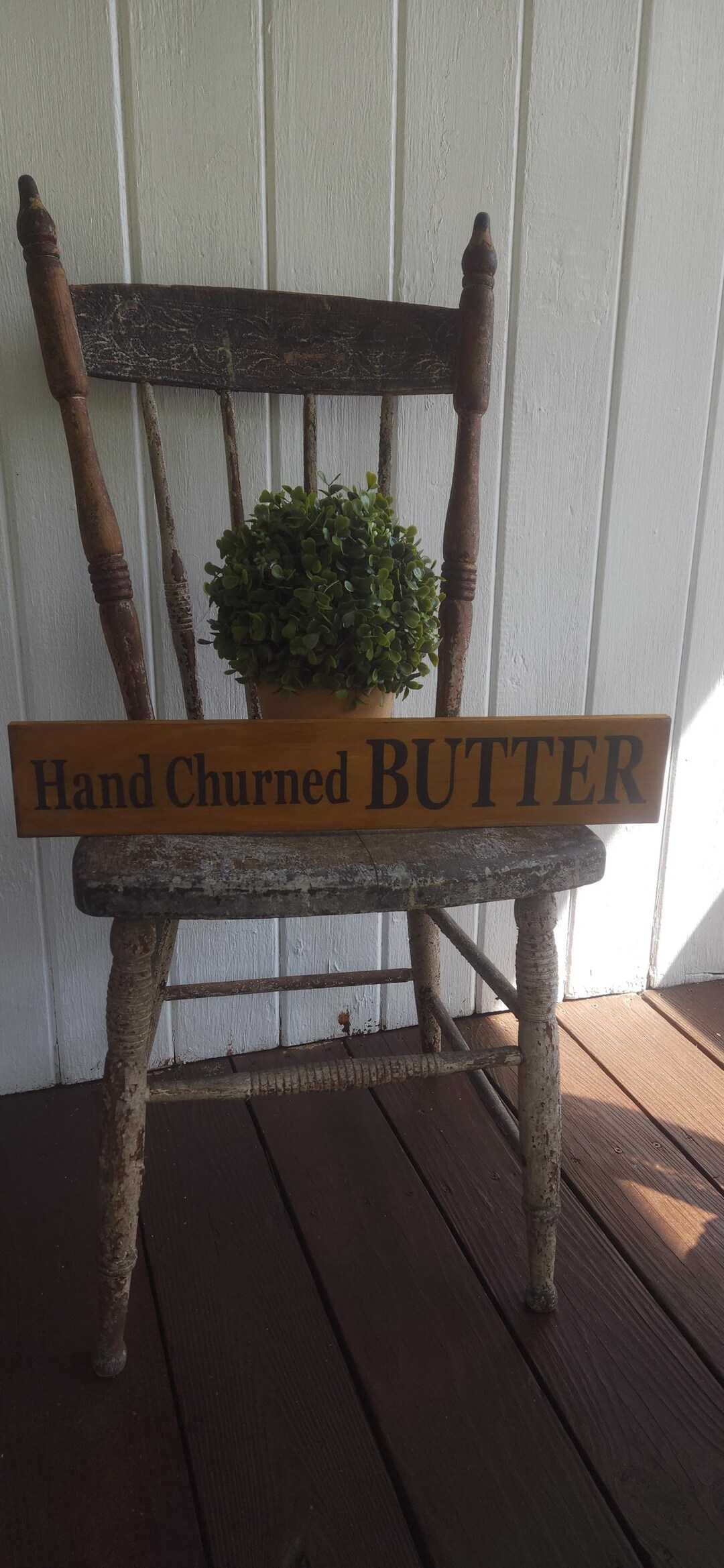 Primitive Wood Sign, Hand Churned Butter, Rustic - Etsy