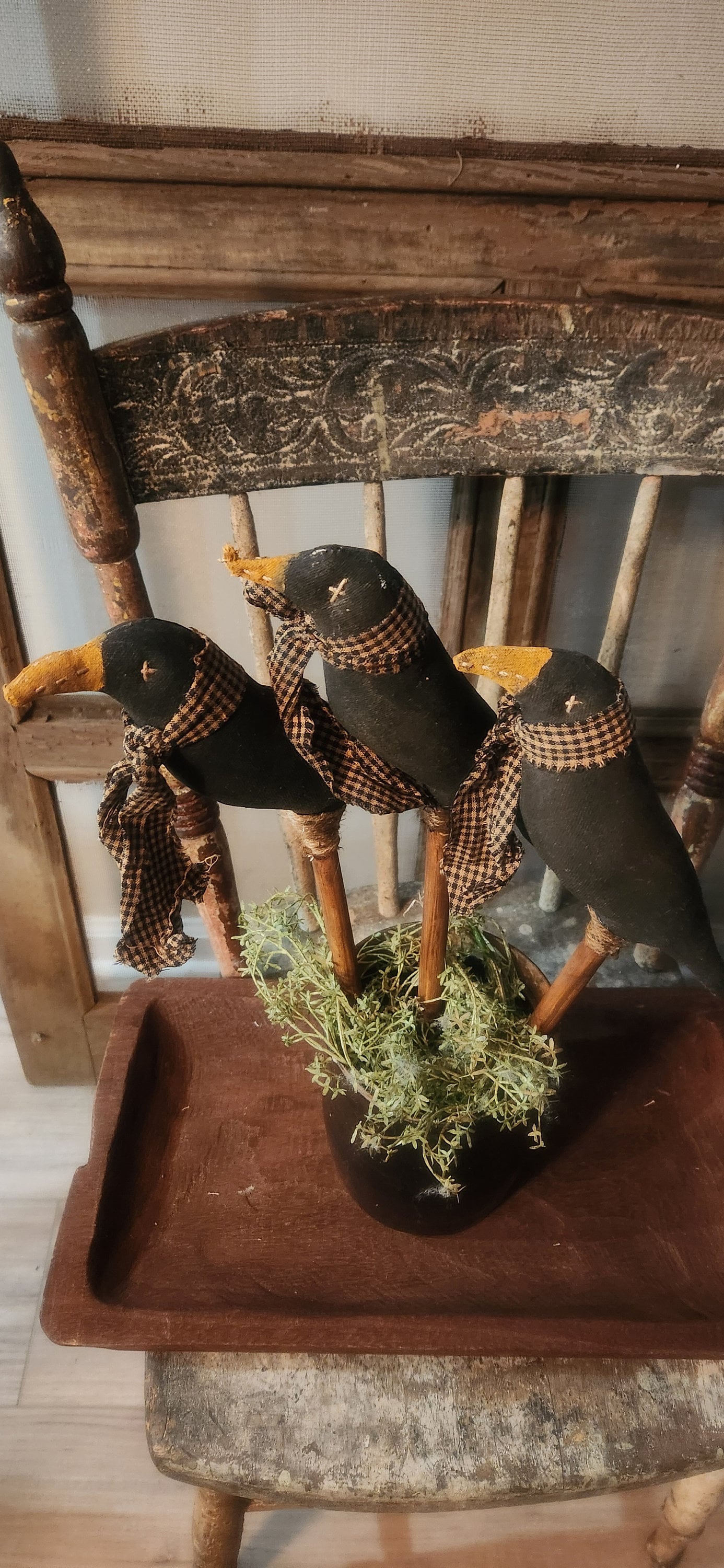 Primitive Crows on Stick - Etsy