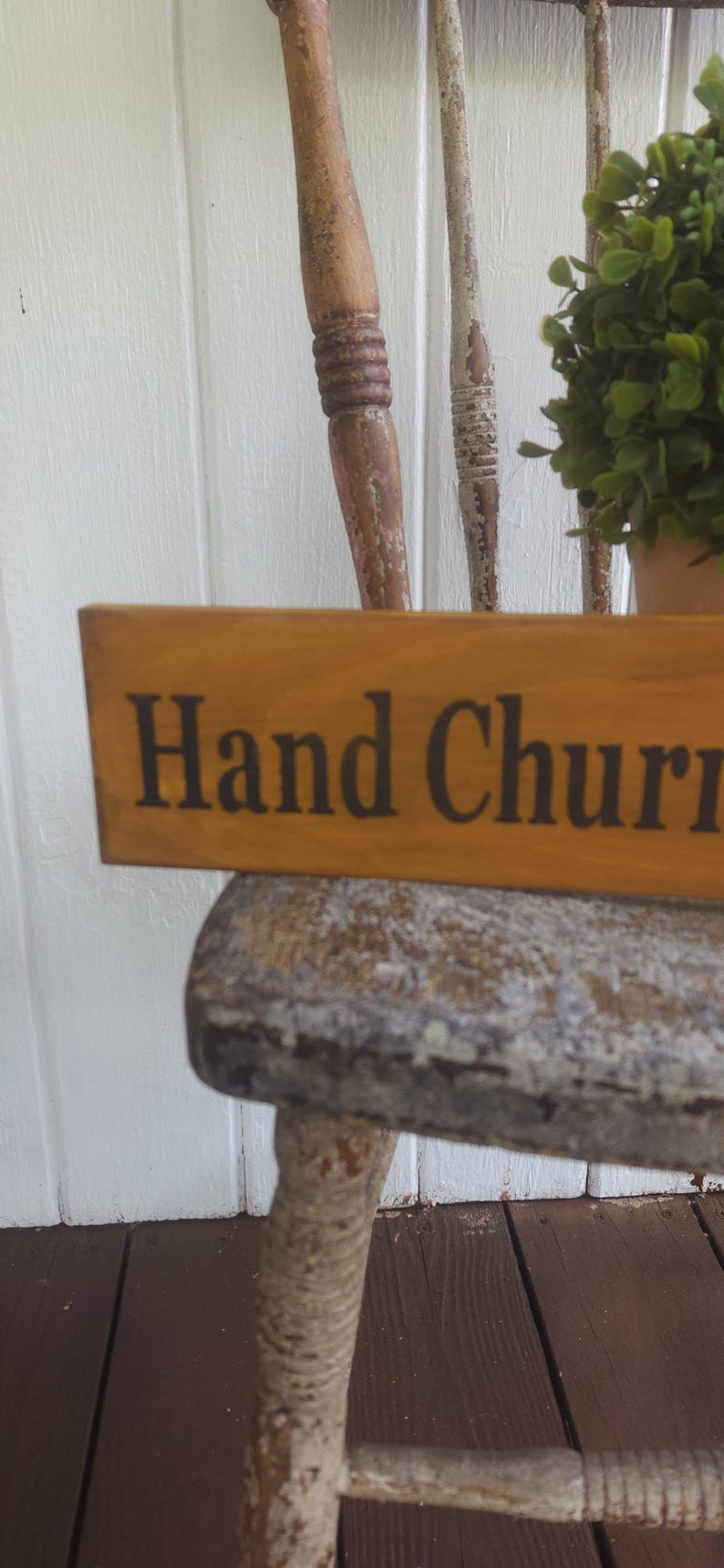 Primitive Wood Sign, Hand Churned Butter, Rustic - Etsy
