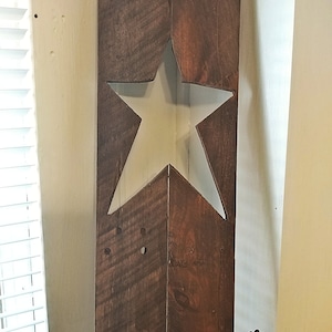 Primitive Wood Star Wall Decor, Shutter, Wall Hanger, Rustic - Etsy
